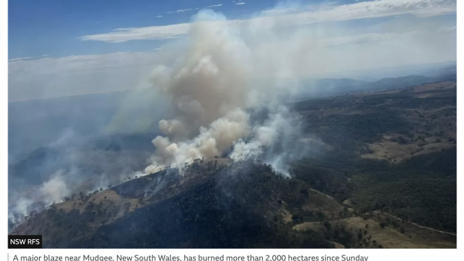 Dozens of bushfires spread as heat grips Australia's east - MECO6925 ...